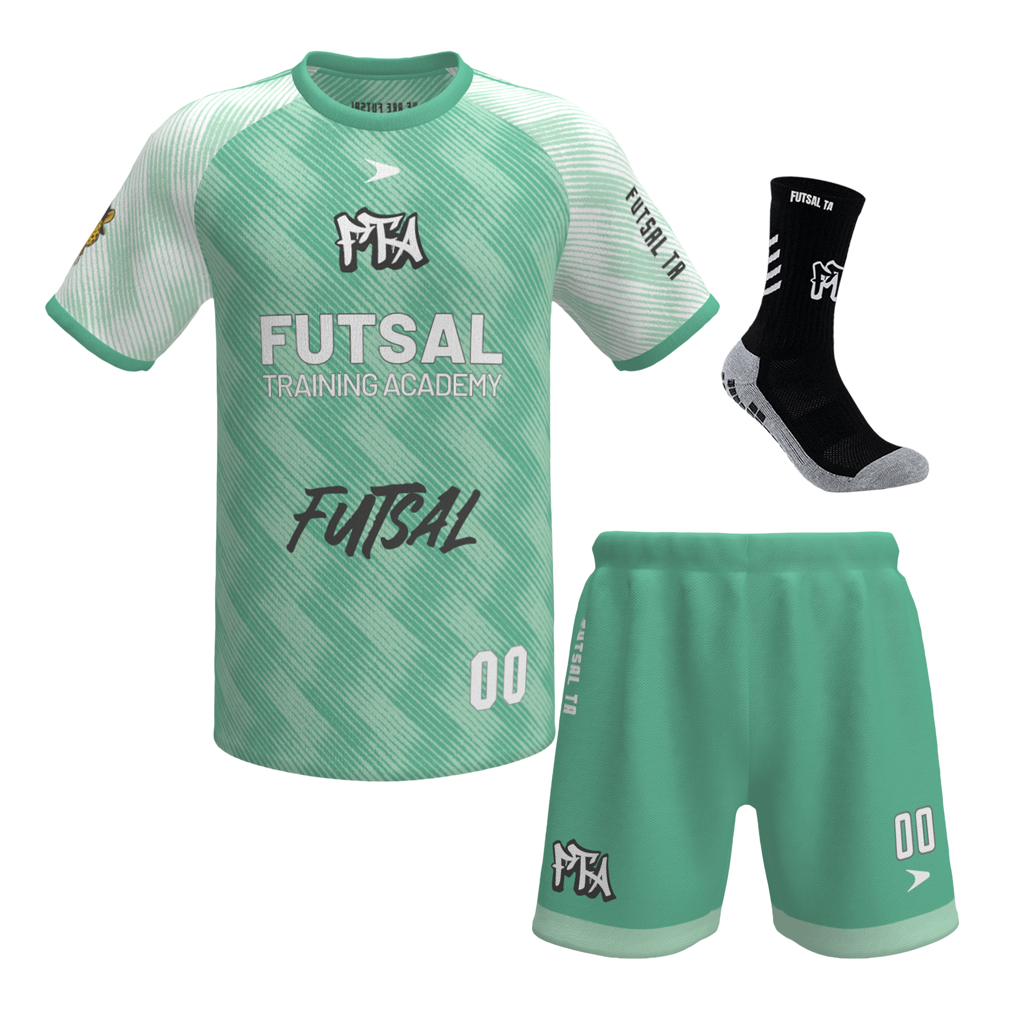 FTA Goalie Kit — Mint Green | Futsal Training Academy – World Futsal Shop