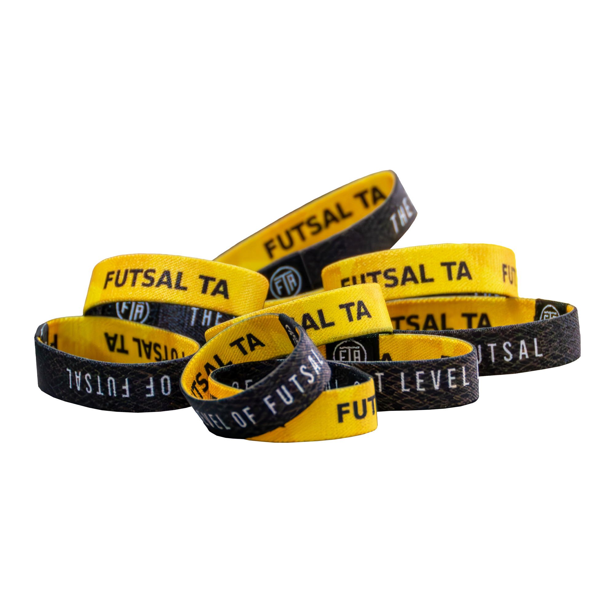 FTA Reversible Wristband – Yellow & Black Elastic Bracelet – World ...